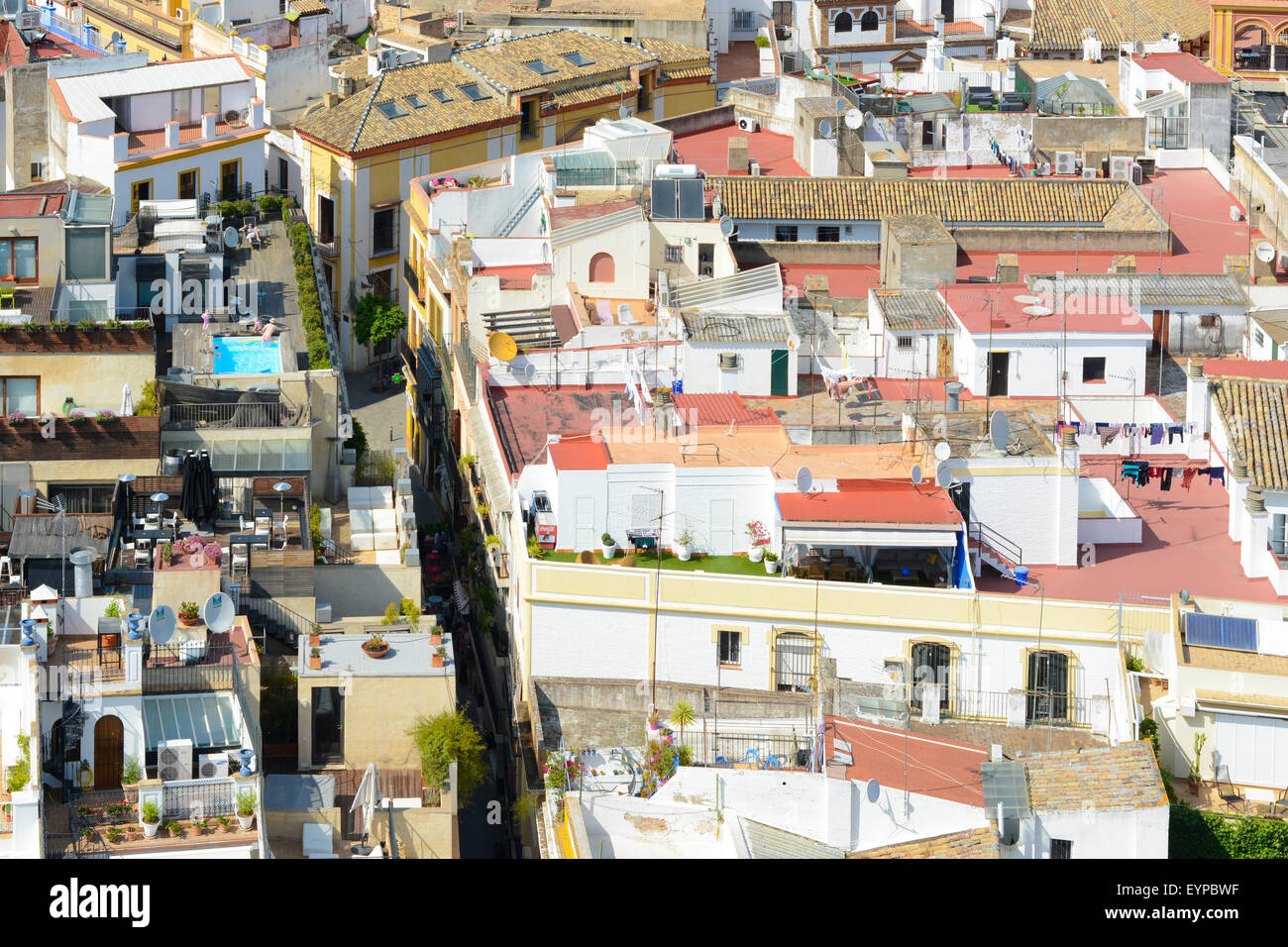 Rooftop views in Seville, Andalusia in Spain Stock Photo - Alamy