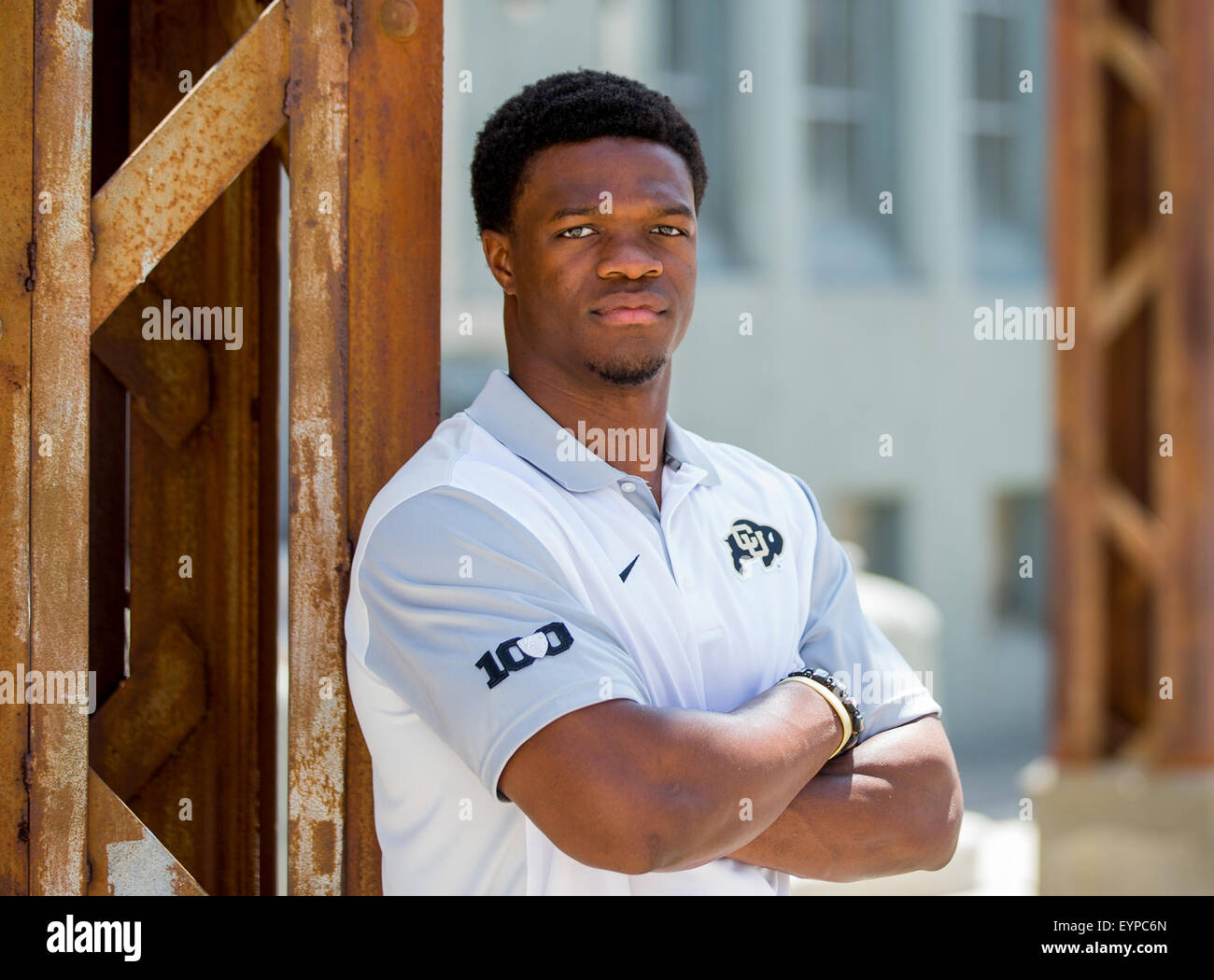 Burbank, CA. 31st July, 2015. Colorado Buffaloes linebacker Kenneth ...