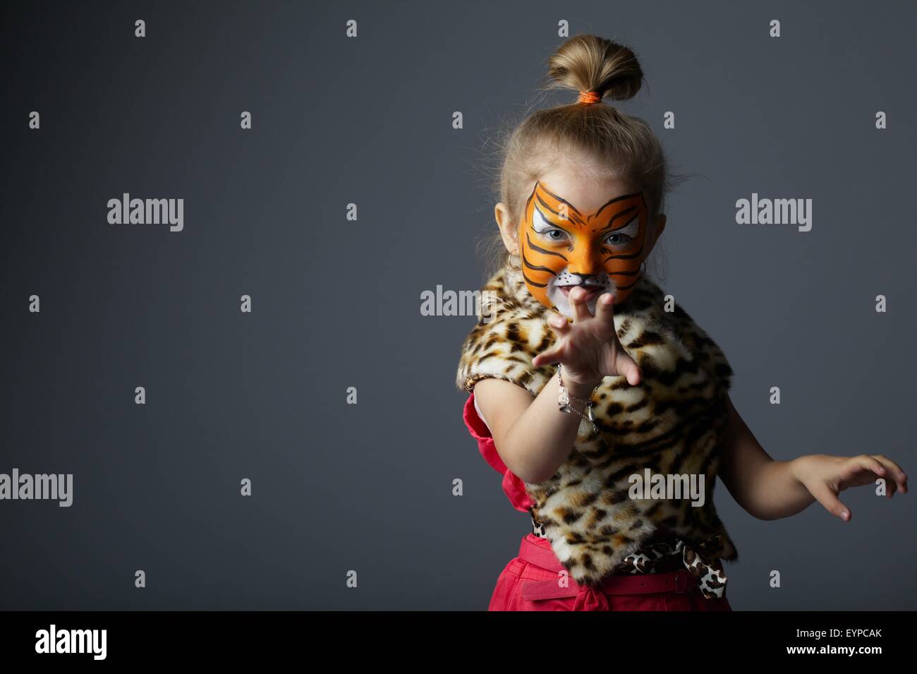 little girl with tiger costume Stock Photo - Alamy