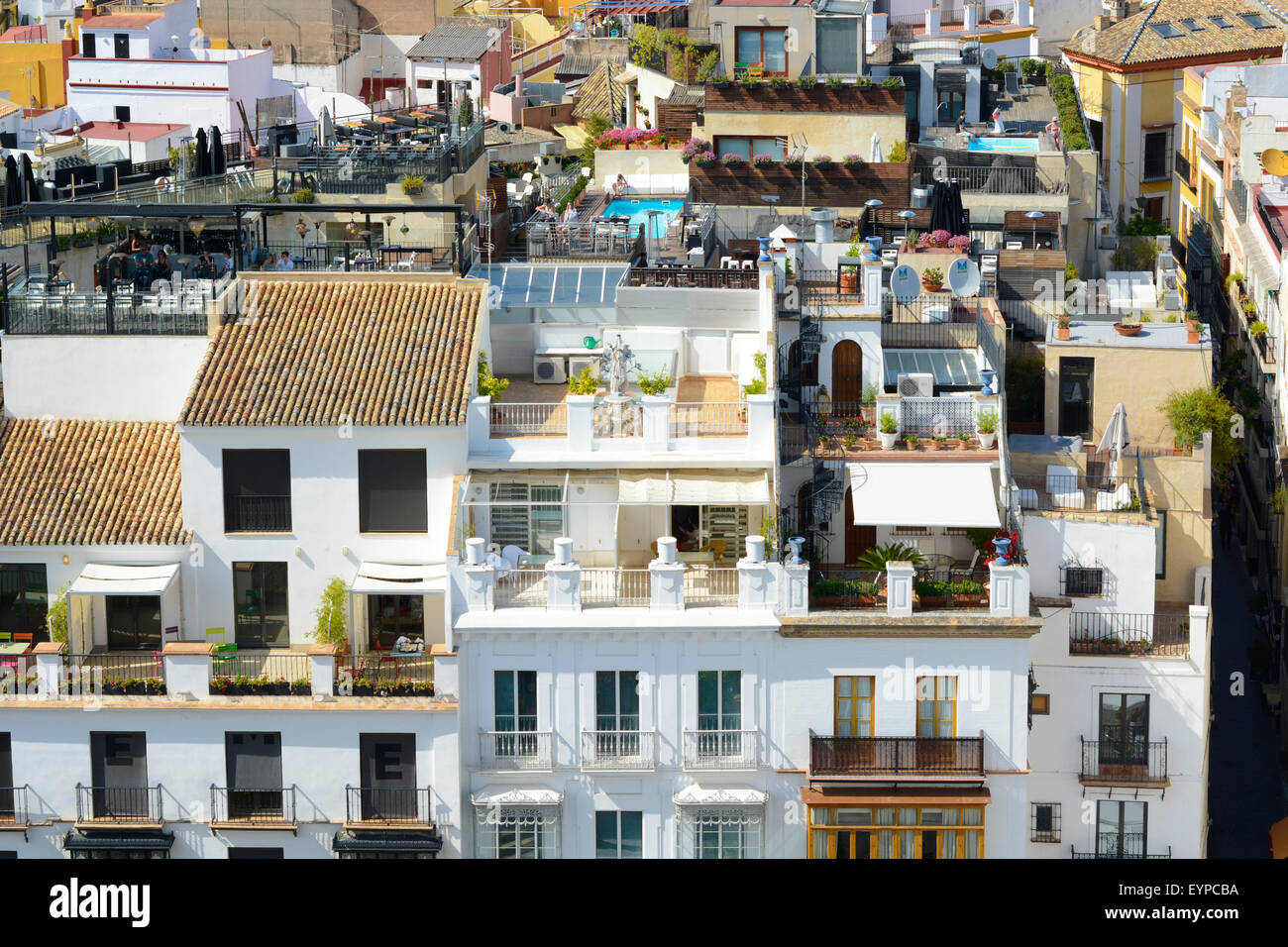 Rooftop views in Seville, Andalusia in Spain Stock Photo - Alamy