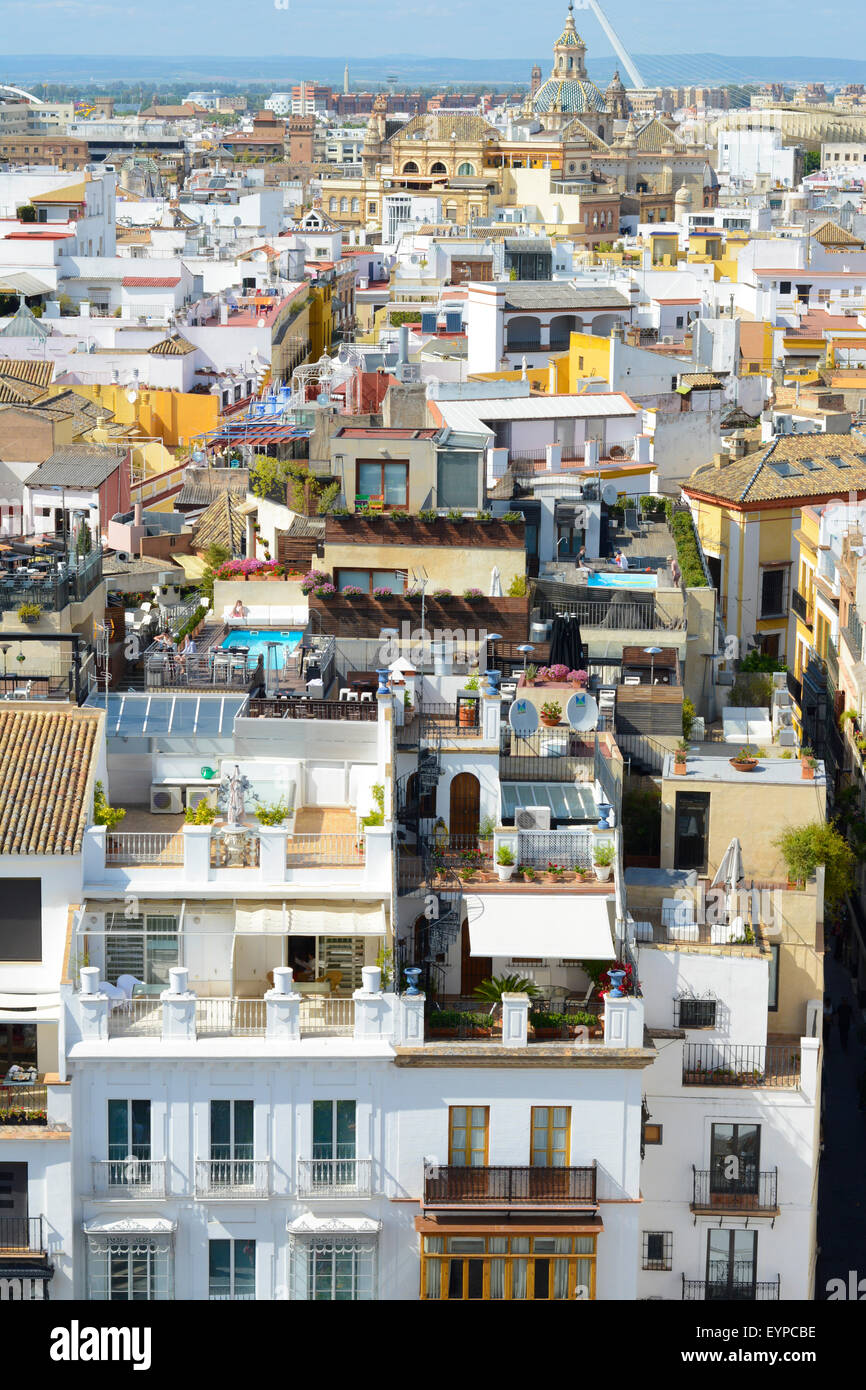 Rooftop views in Seville, Andalusia in Spain Stock Photo - Alamy