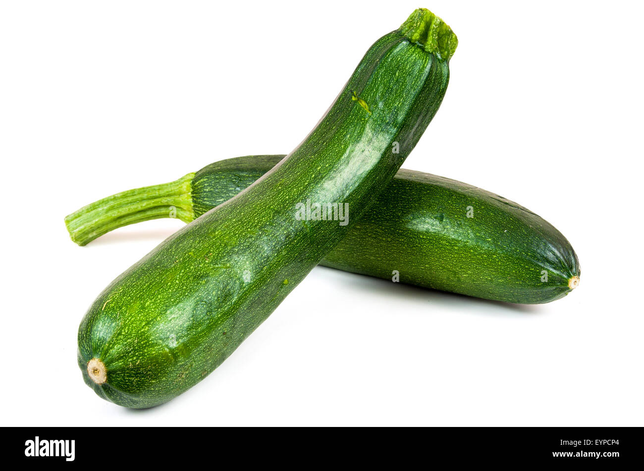 Fresh courgettes isolated on white background with clipping path Stock ...