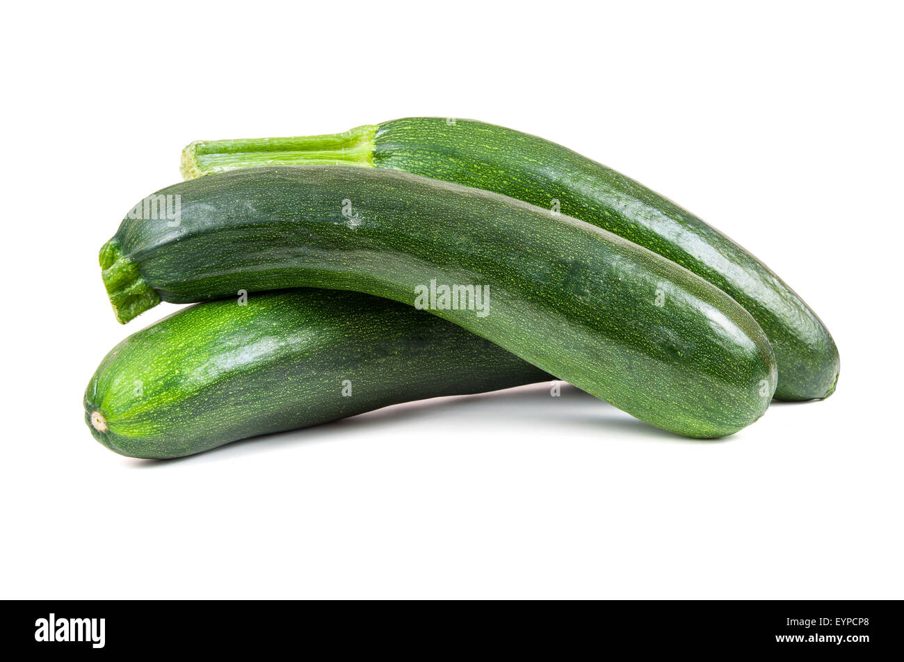 Fresh courgettes isolated on white background with clipping path Stock ...