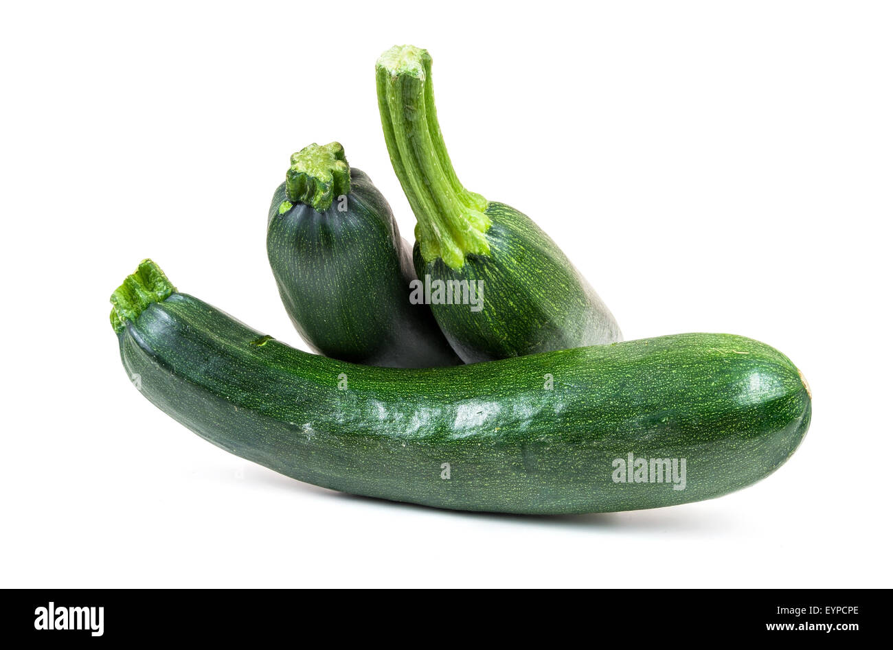 Fresh courgettes isolated on white background with clipping path Stock ...