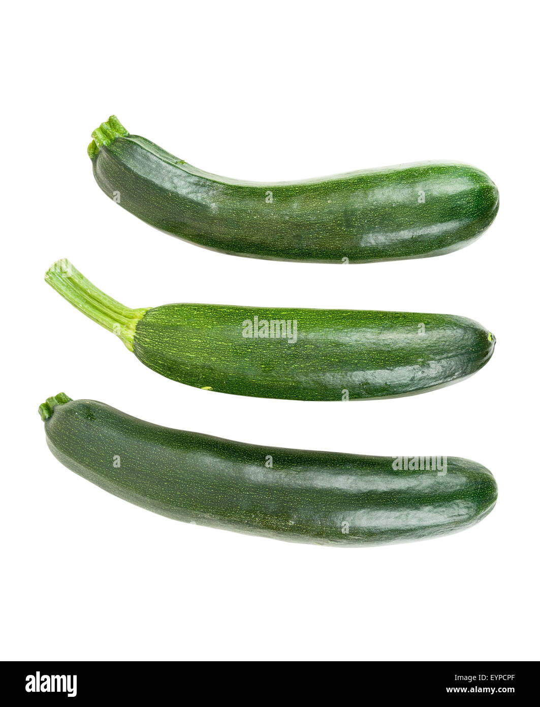Fresh courgettes isolated on white background with clipping path Stock ...