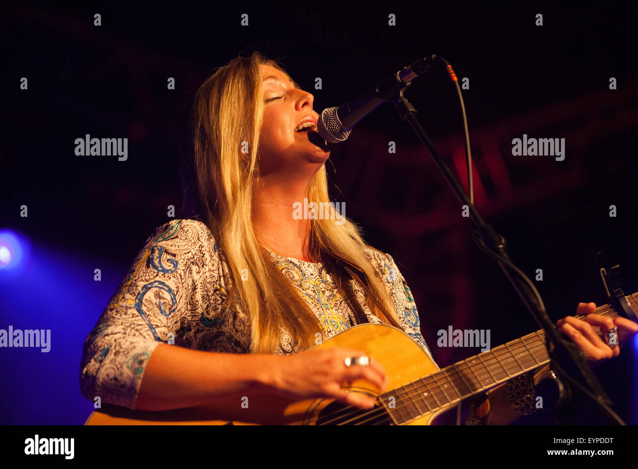 Sidmouth, Devon, 2nd August 2015 Devon singer/songwriter Jenna Witts on ...