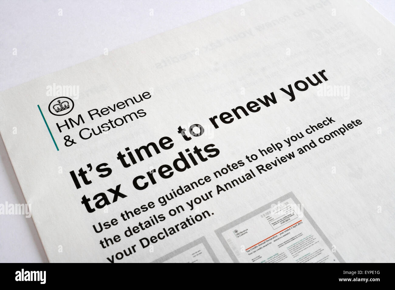 Tax credits form hi-res stock photography and images - Alamy