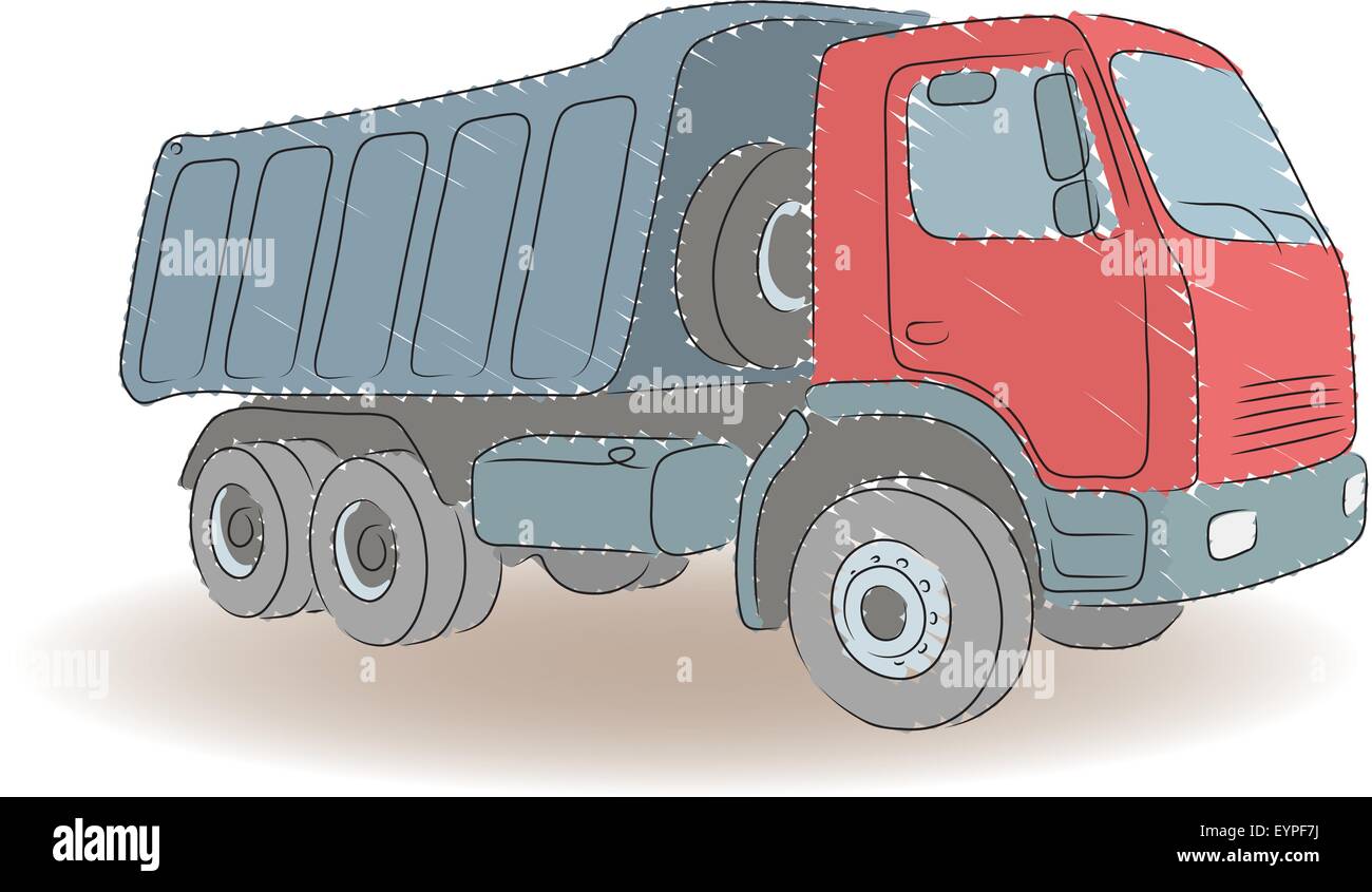 Isolated colored tipper on the white background, vector illustration ...