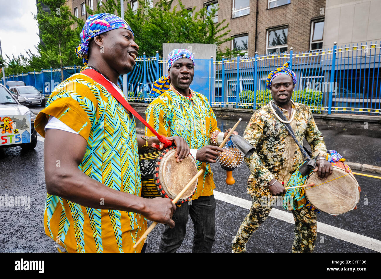 Belfast, Northern Ireland. 2 Aug 2015 - Three men dressed in ...