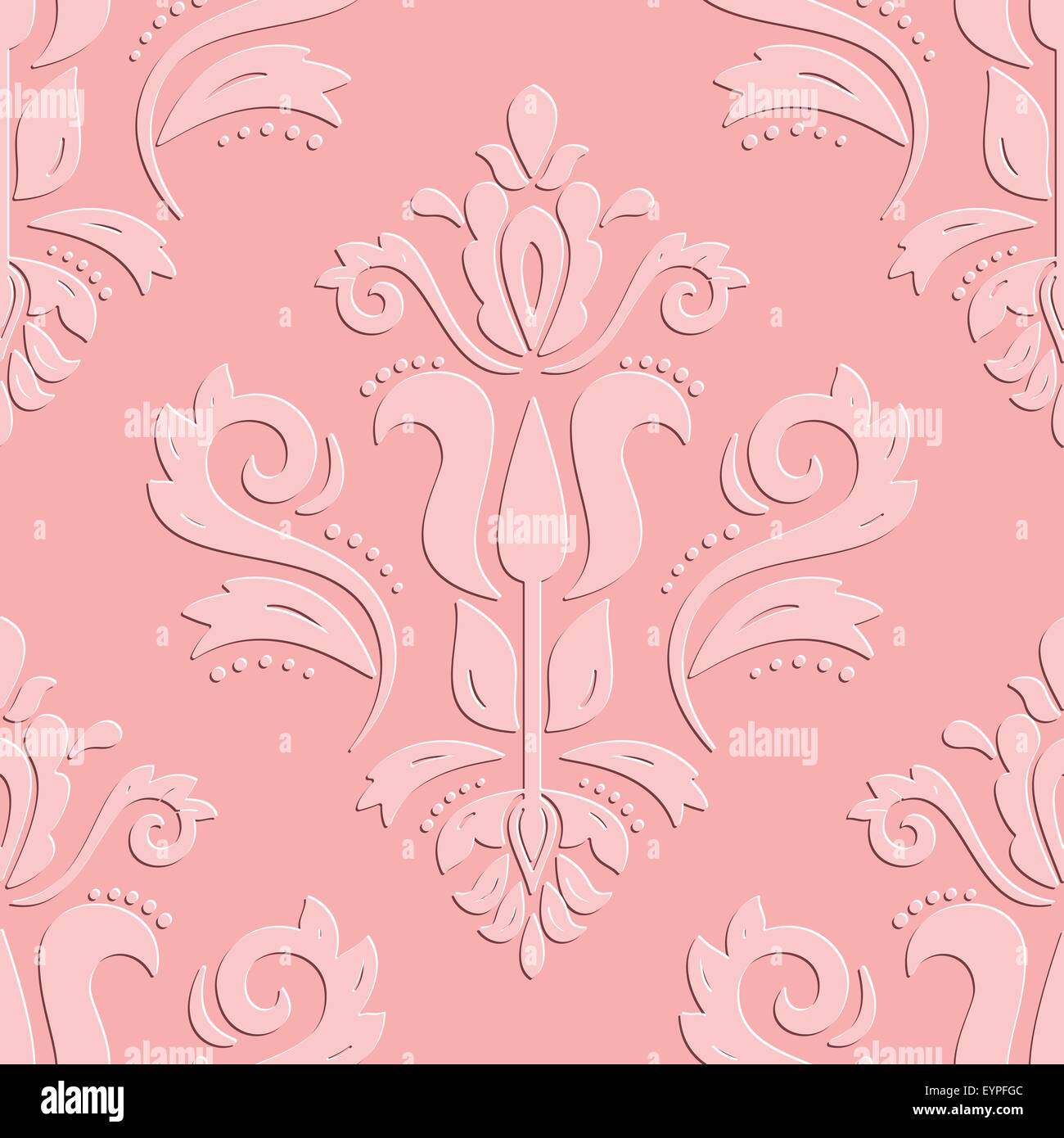 Seamless Vector Oriental Pattern With 3D Elements Stock Vector Image & Art - Alamy
