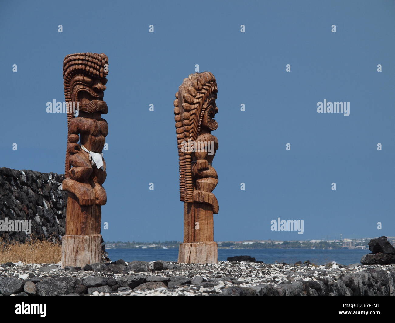 Hawaiian totem on the Big Island Stock Photo - Alamy