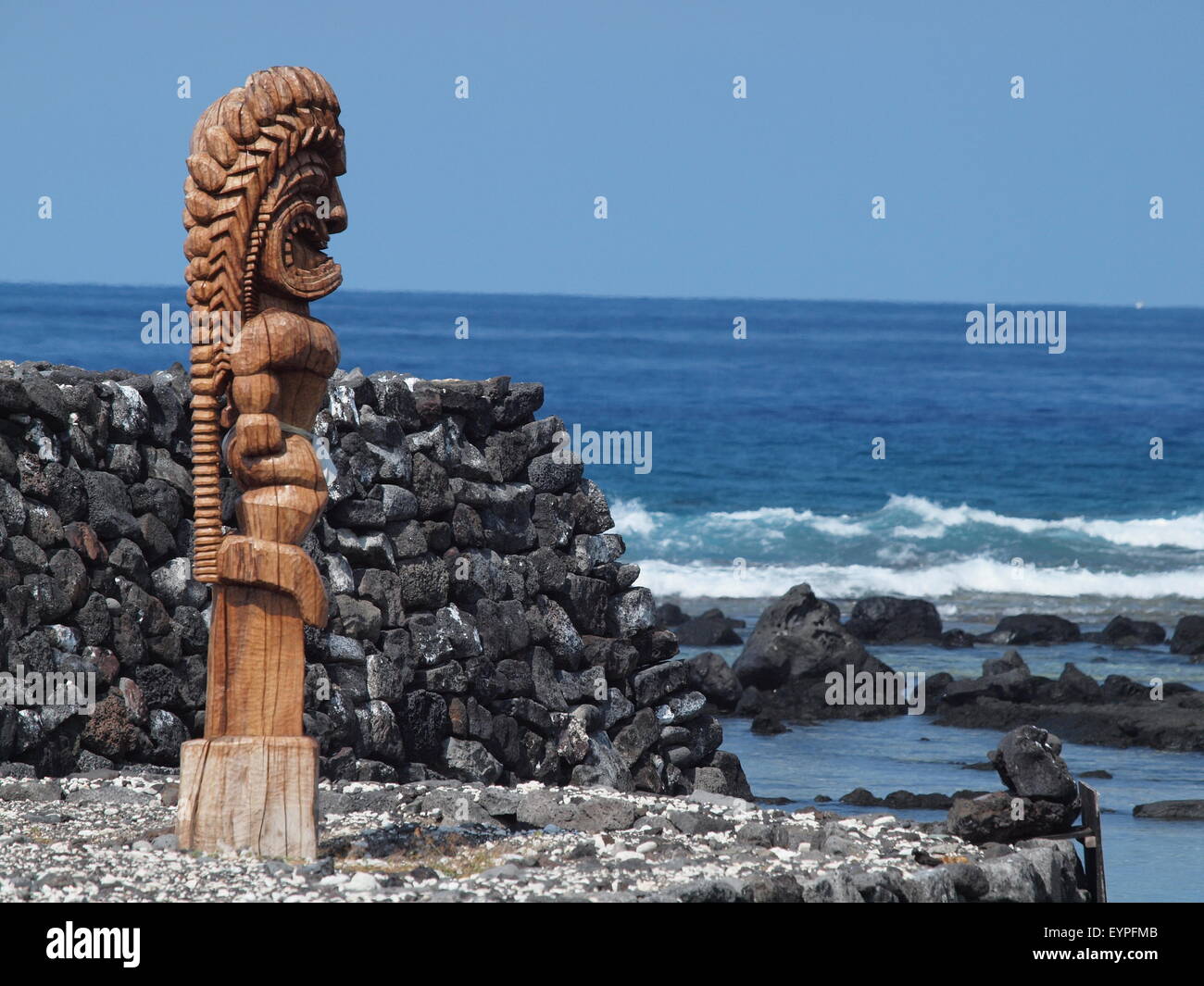 Hawaiian totem on the Big Island Stock Photo - Alamy