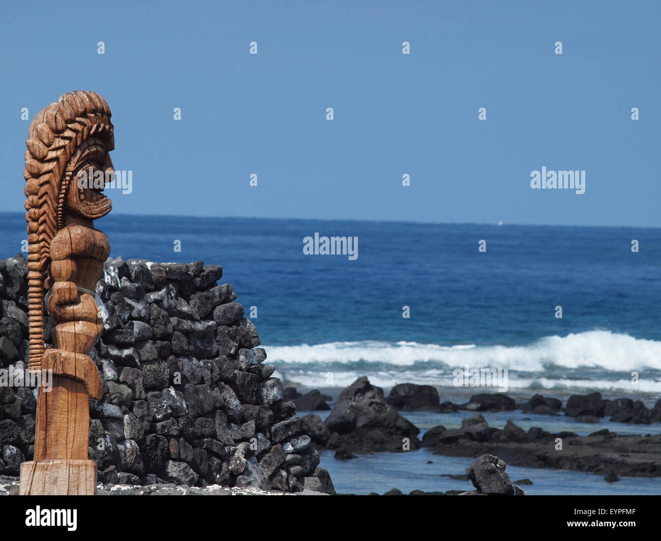Hawaiian totem on the Big Island Stock Photo - Alamy