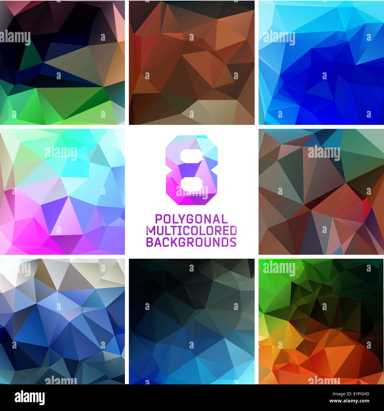 Set of abstract polygonal background Stock Vector Image & Art - Alamy