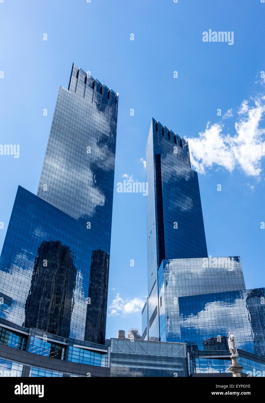Time Warner Center towers at Columbus Circle in New York City Stock ...