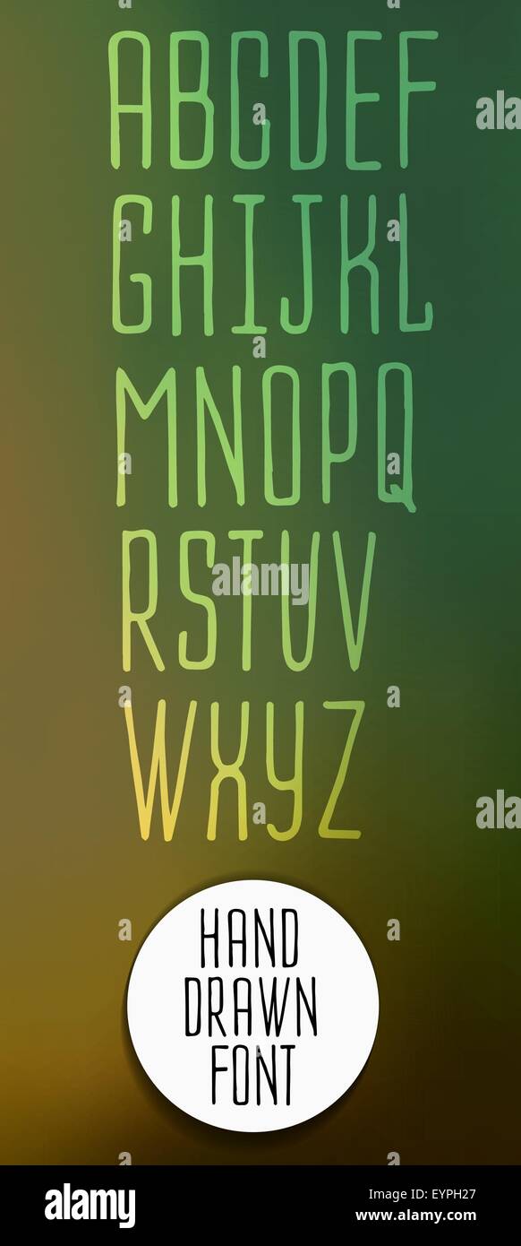 hand drawn letters Stock Vector Image & Art - Alamy