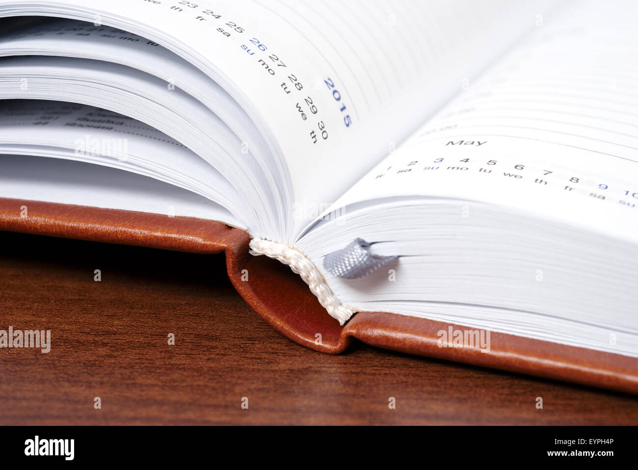 Black leather notebook open hi-res stock photography and images - Alamy