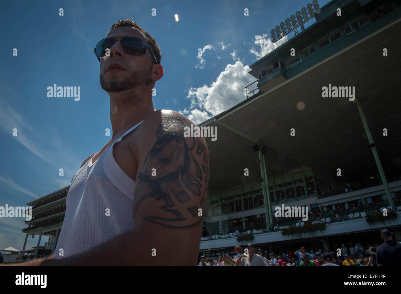 Oceanport, NJ, USA. 2nd Aug, 2015. Tom Marchigiano of Middletown, NJ ...