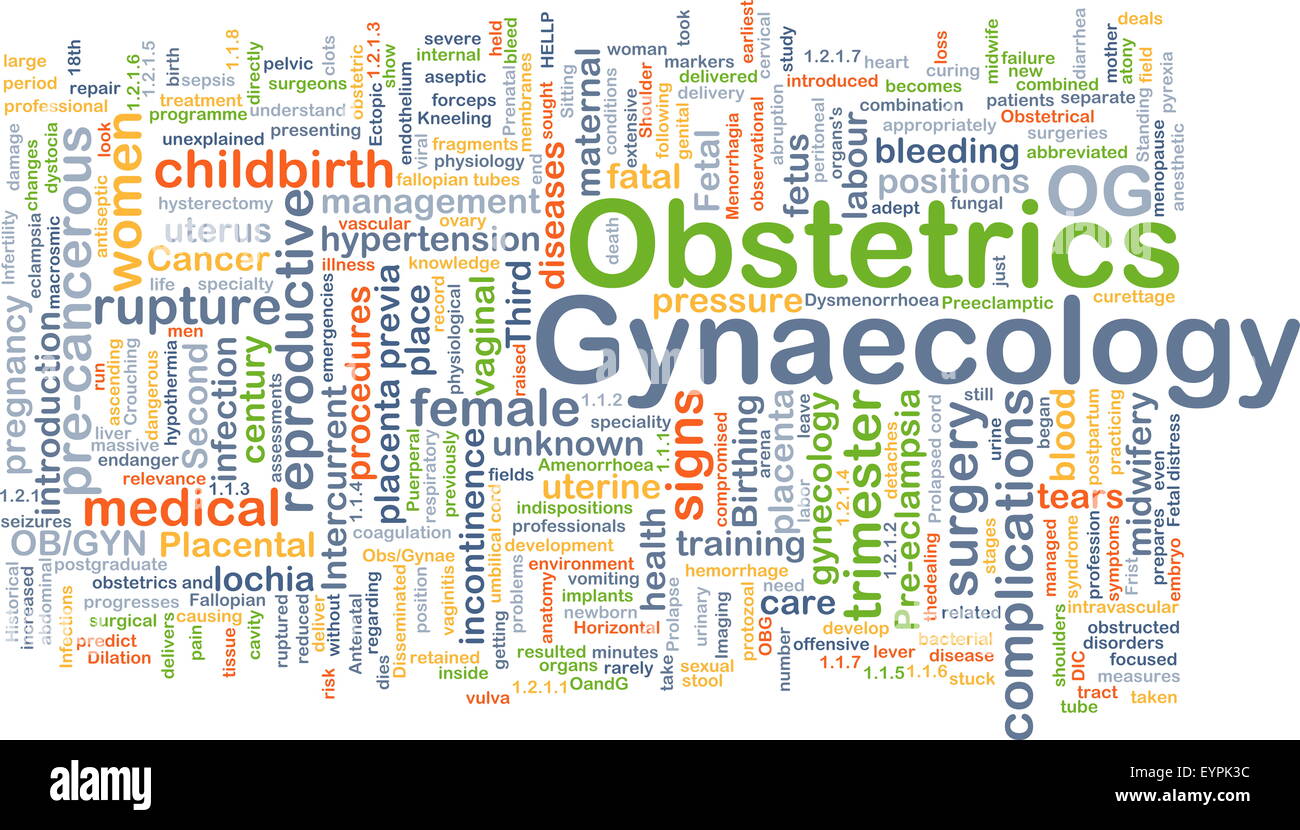 Background concept wordcloud illustration of obstetrics gynaecology OG ...
