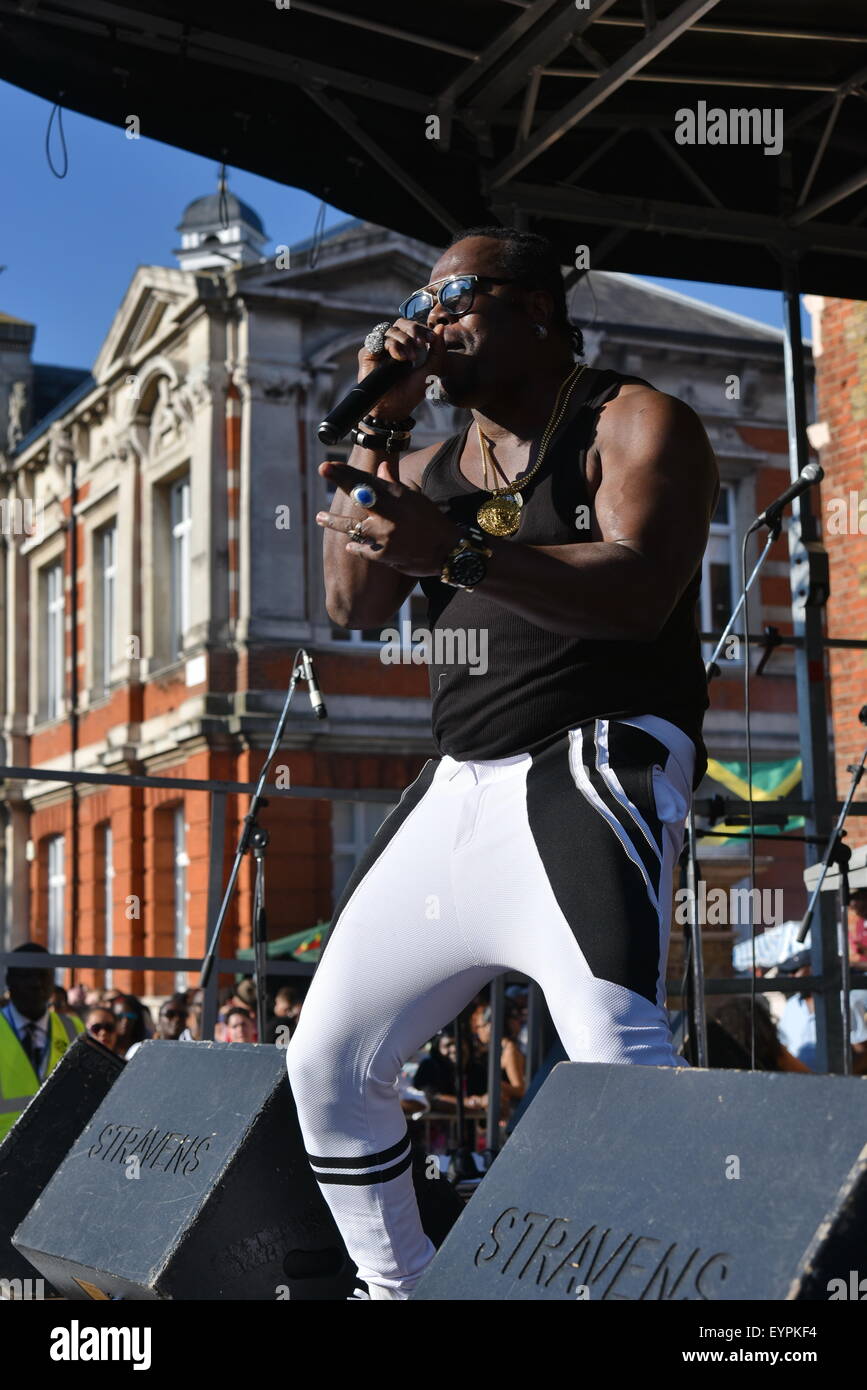 London, UK, 2nd Aug 2015 : Ragga Rugge perform at the 10th anniversary ...