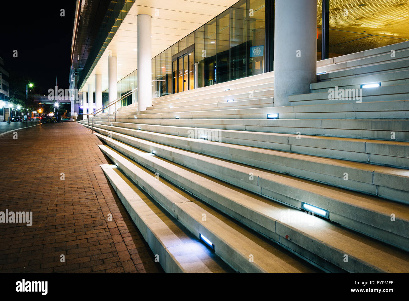 The exterior of the Embassy of Sweden at night, in Georgetown ...