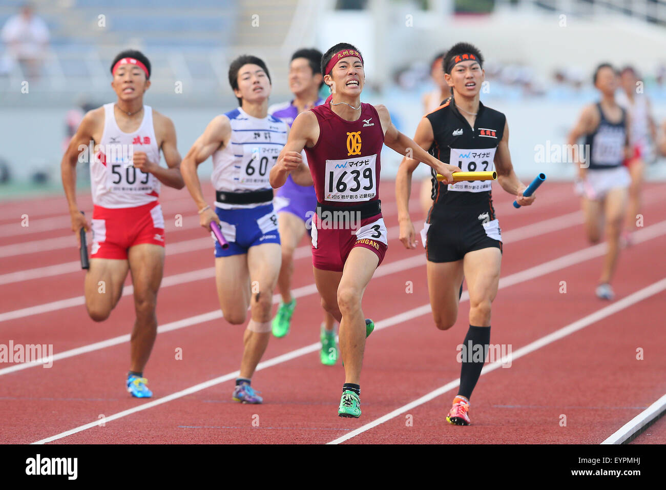 Kimiidera Athletic Stadium, Wakayama, Japan. 2nd Aug, 2015. Kyushu ...