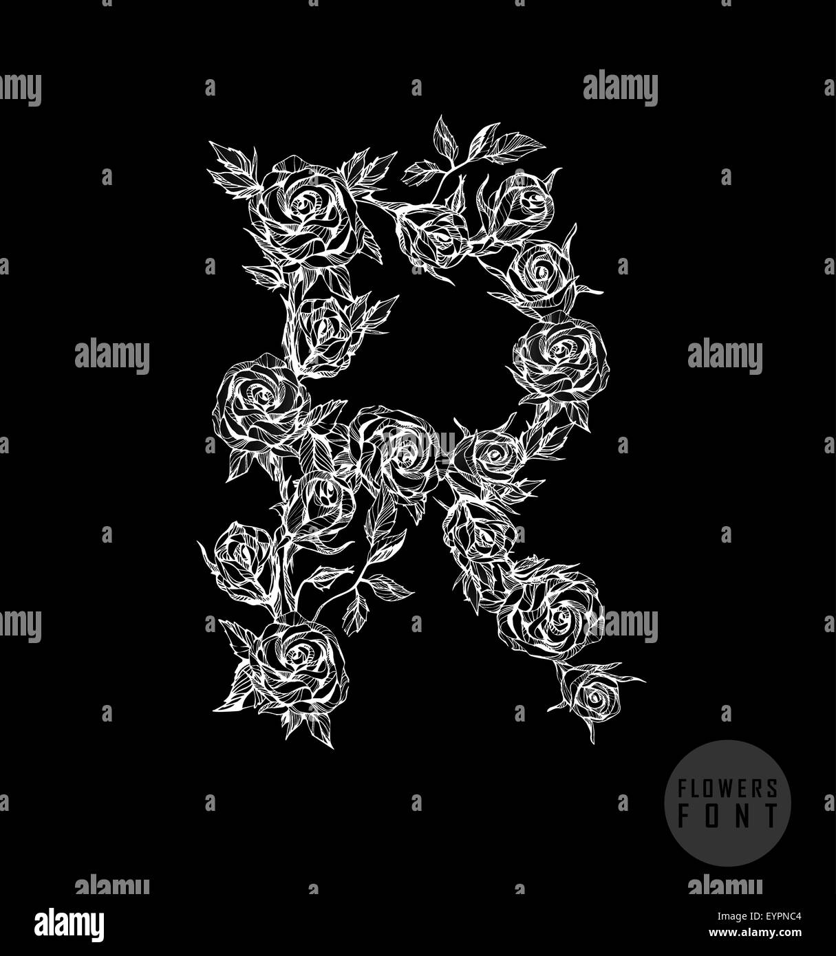 Vector colorful flower font Stock Vector Image & Art - Alamy