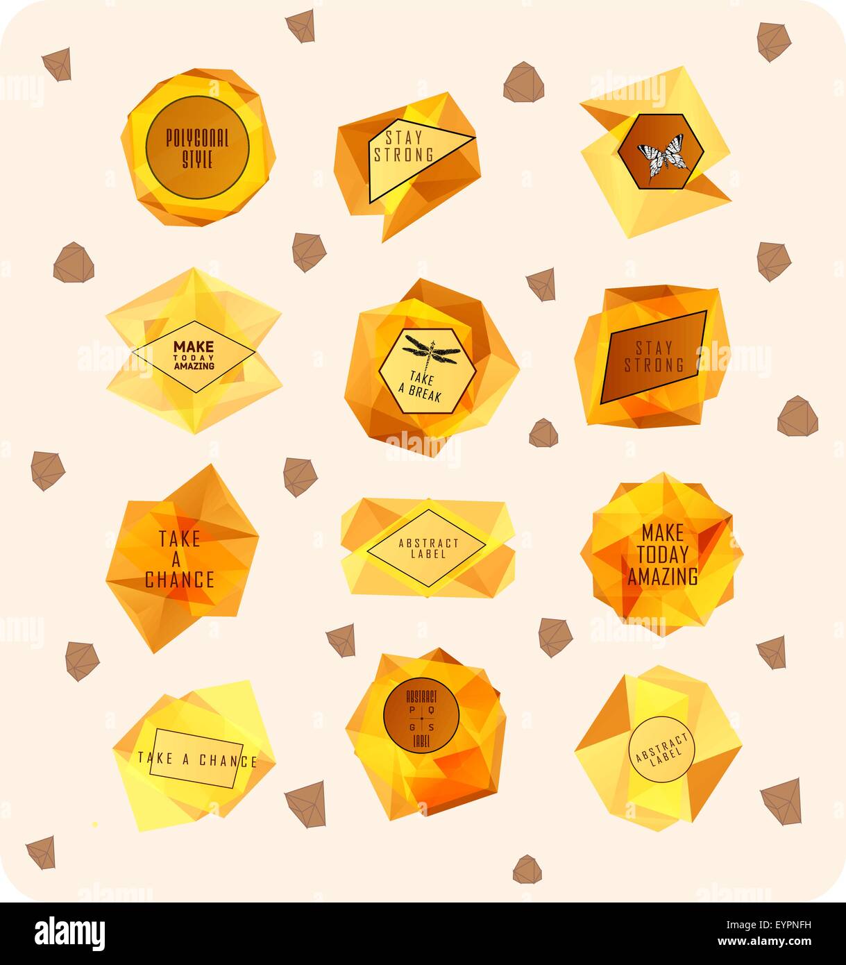 Polygonal chart of triangles hi-res stock photography and images - Alamy