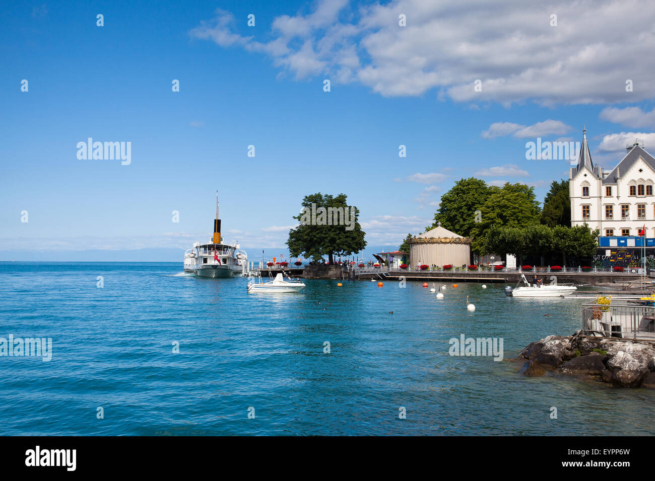 Ouchy beach lausanne lake geneva hi-res stock photography and images ...
