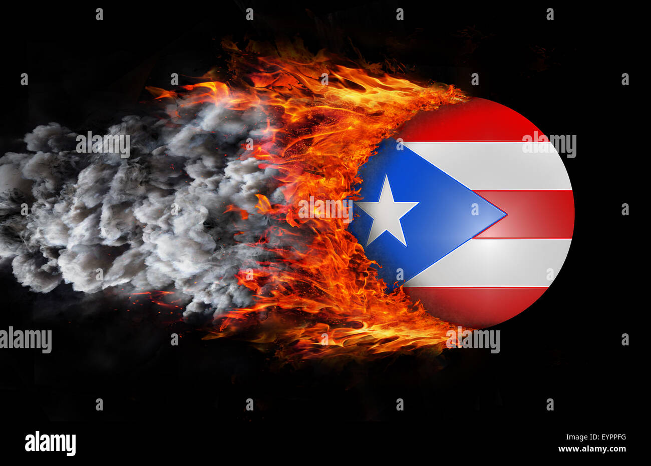 Puerto rico smoke flag hi-res stock photography and images - Alamy