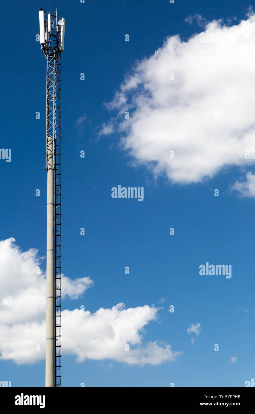 GSM telecom tower in sunny summer day Stock Photo - Alamy