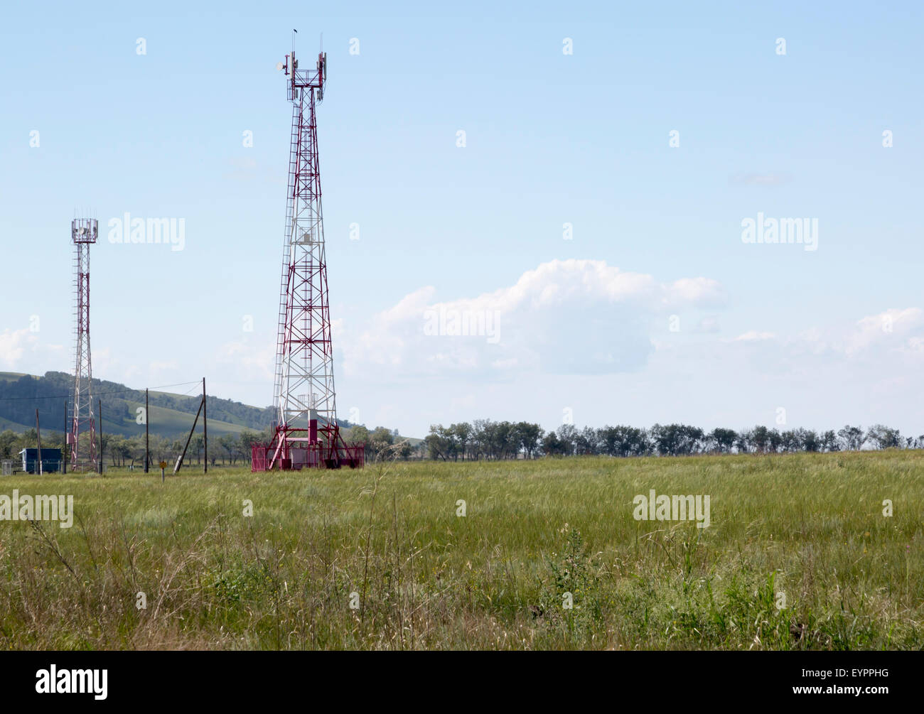 Cellular gsm tower in sunny summer day Stock Photo - Alamy