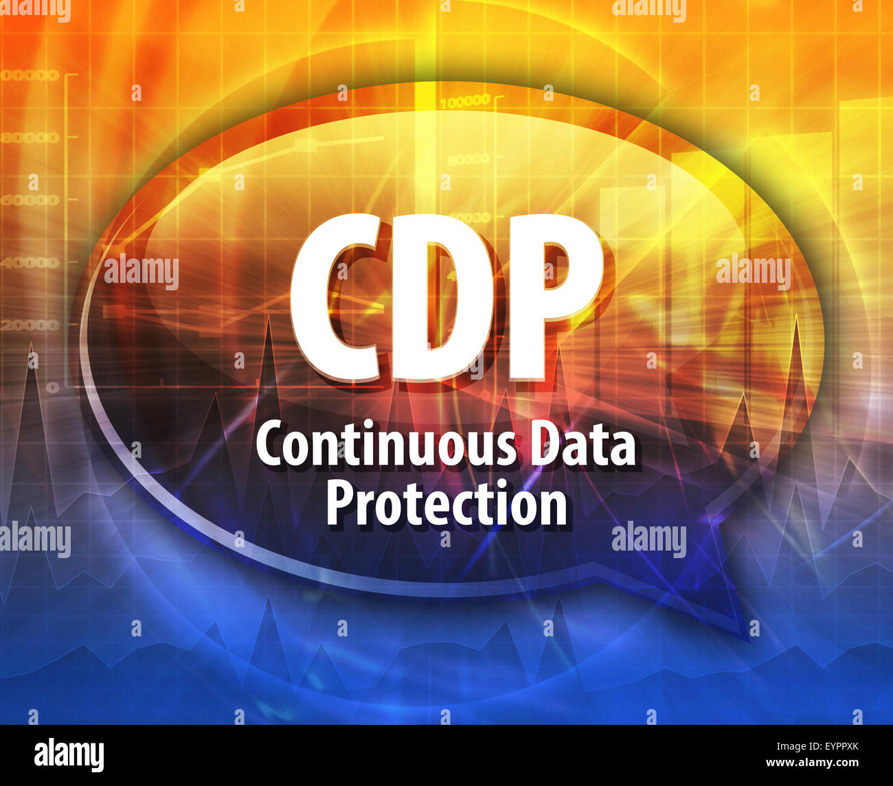 Speech bubble illustration of information technology acronym abbreviation term definition CDP ...