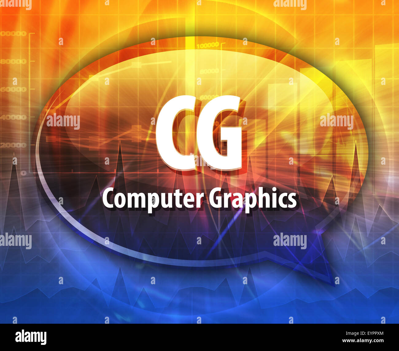 Speech bubble illustration of information technology acronym abbreviation term definition CG ...