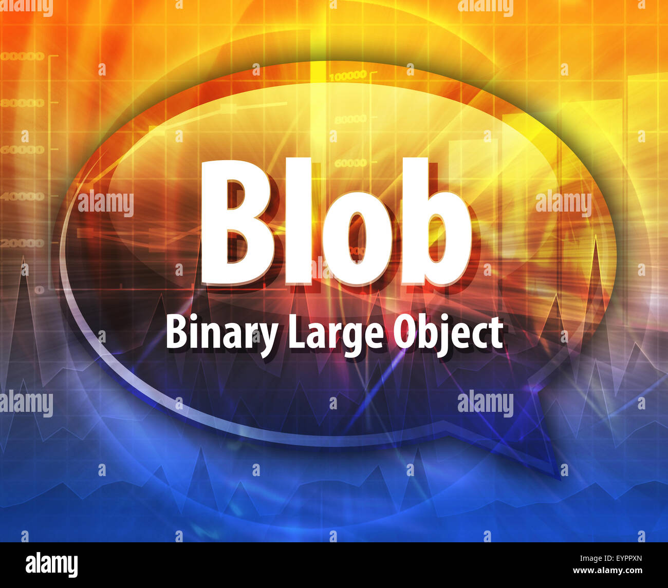 Speech bubble illustration of information technology acronym abbreviation term definition Blob ...