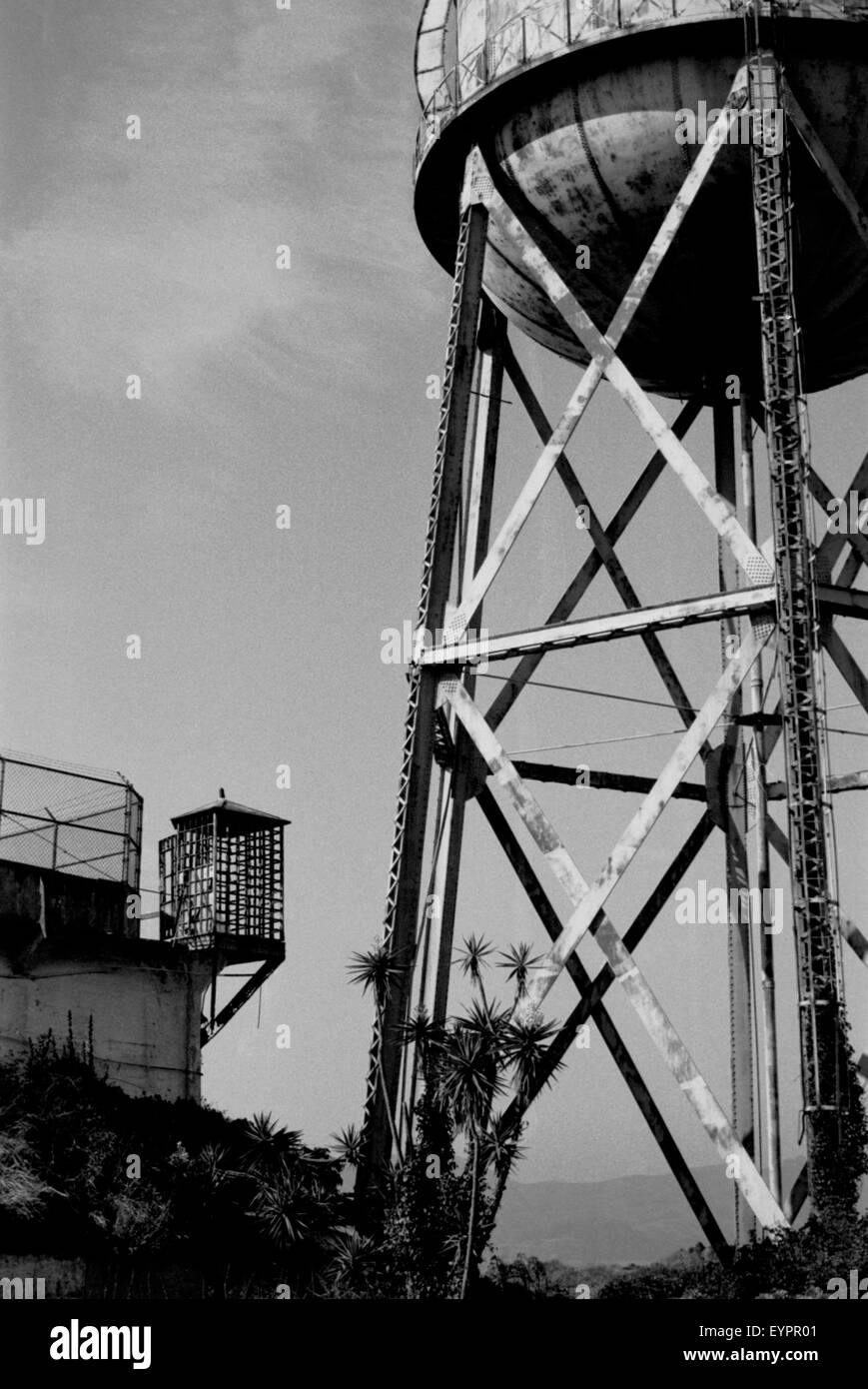 alcatraz guard house and water tower Stock Photo - Alamy