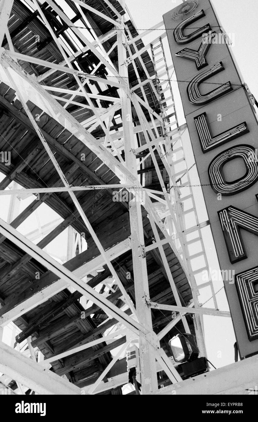 White cyclone roller coaster hi-res stock photography and images - Alamy