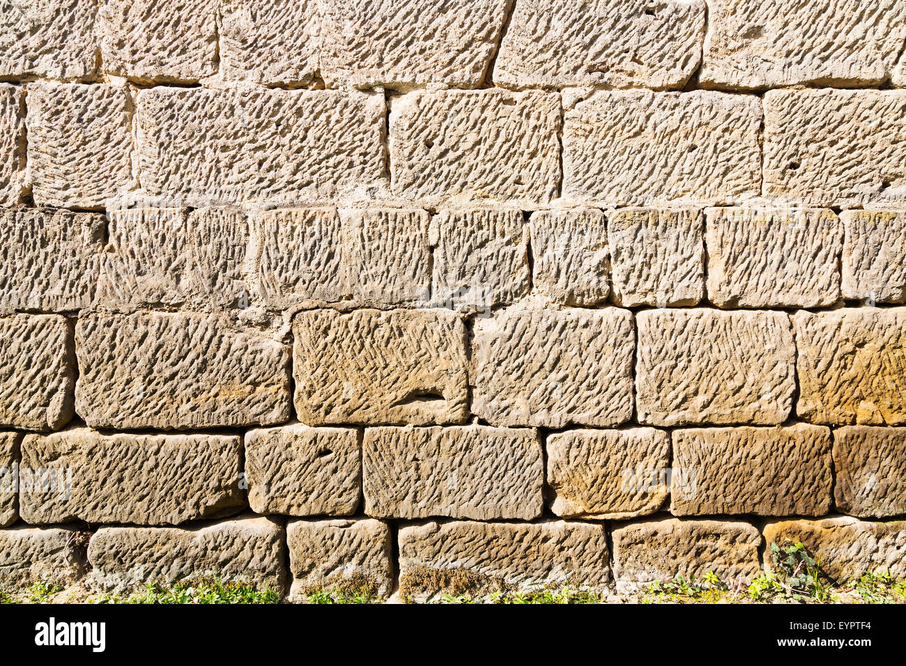 Sandstone wall background, sandstone wall of large blocks Stock Photo ...