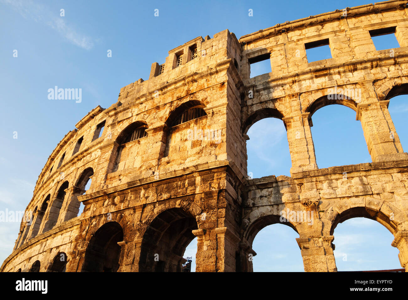 Pula, Istria, Croatia. The Pula Arena, a Roman amphitheatre built ...