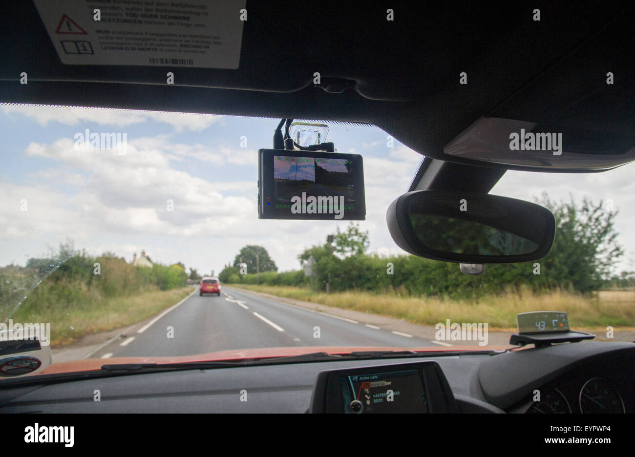 Dashcam car windscreen video camera Stock Photo - Alamy