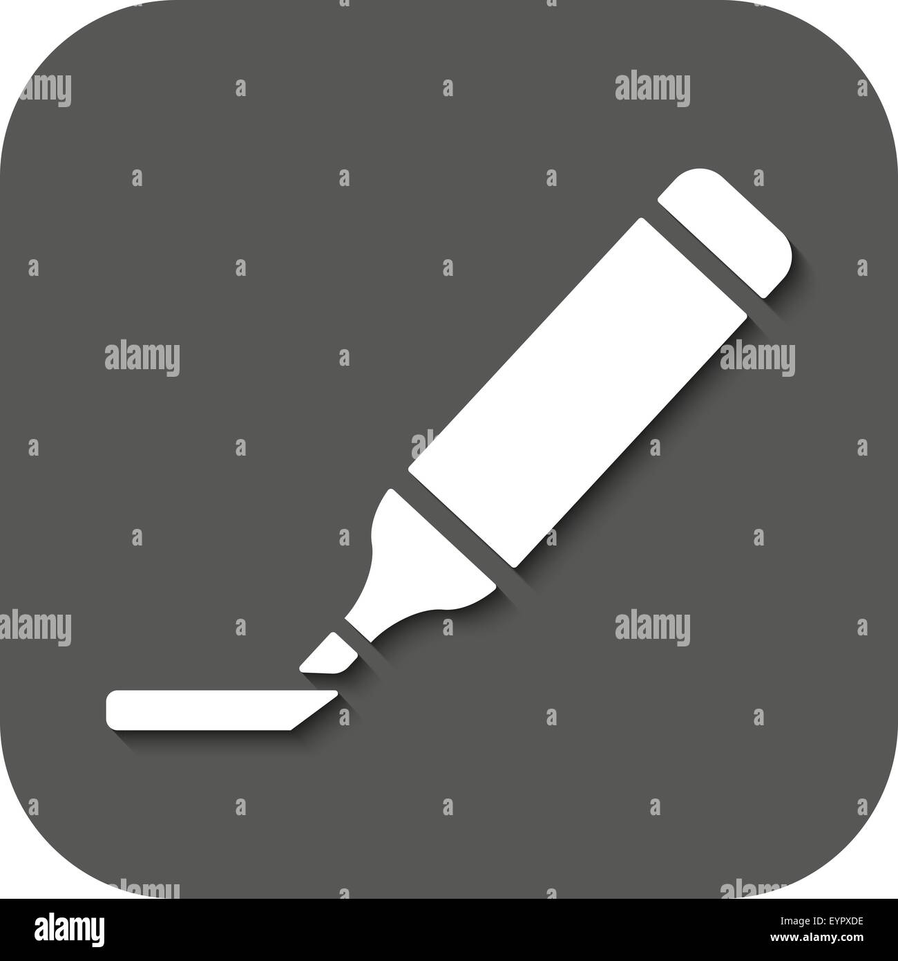 The marker icon. Highlighter symbol. Flat Stock Vector Image & Art - Alamy
