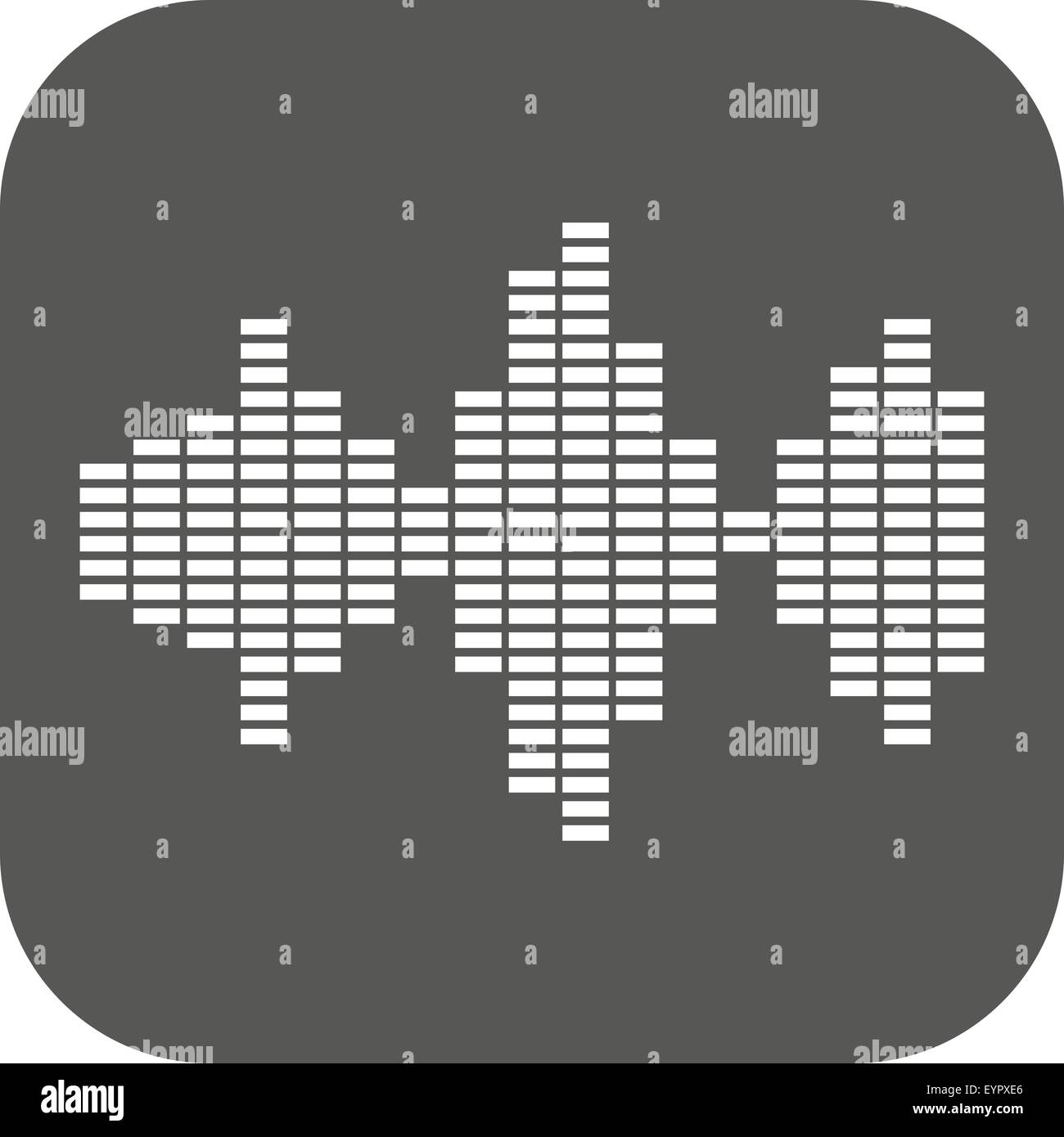 The sound wave and equalizer icon. Audio, radio symbol. Flat Stock ...