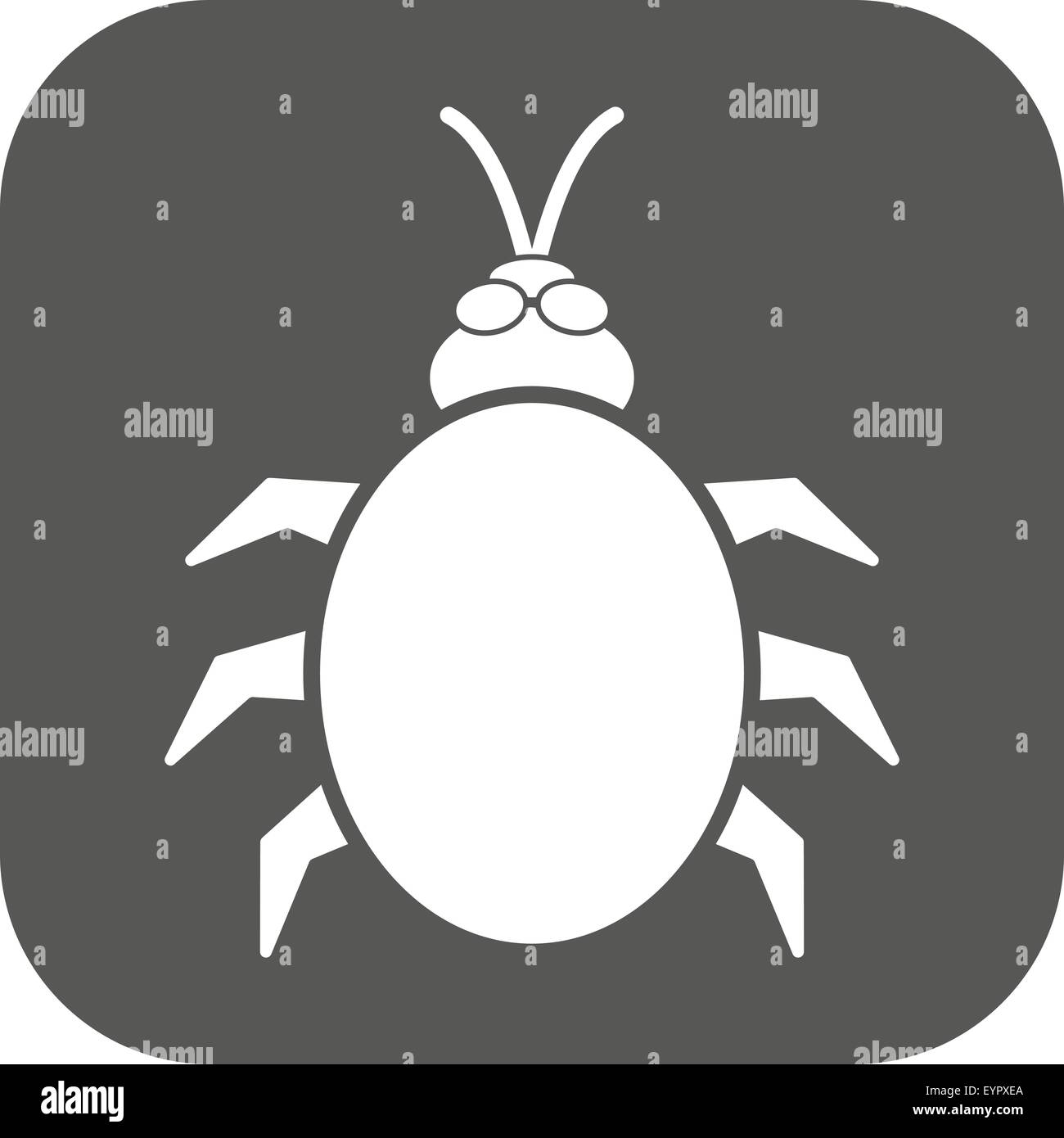 The beetle and bug icon. Acarid, insect, virus symbol. Flat Stock ...