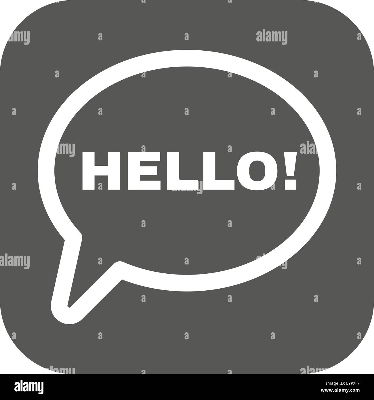The hello icon. Greet and hi symbol. Flat Stock Vector Image & Art - Alamy