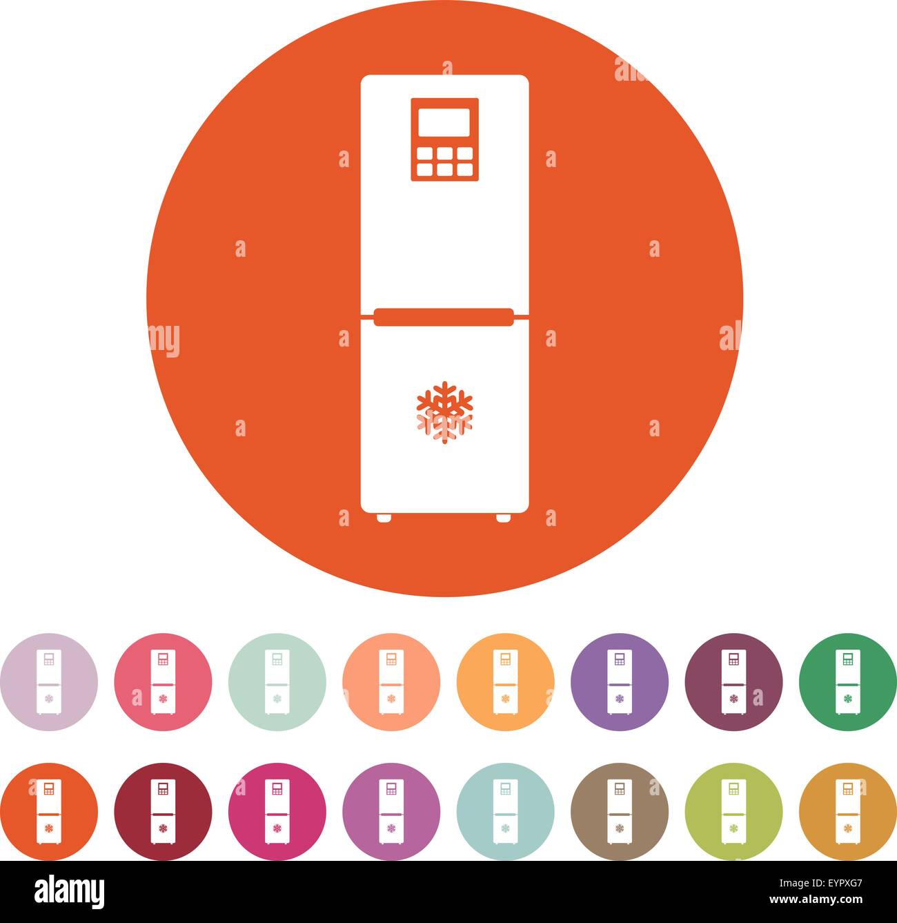 The icebox icon. Fridge and refrigerator symbol. Flat Stock Vector ...