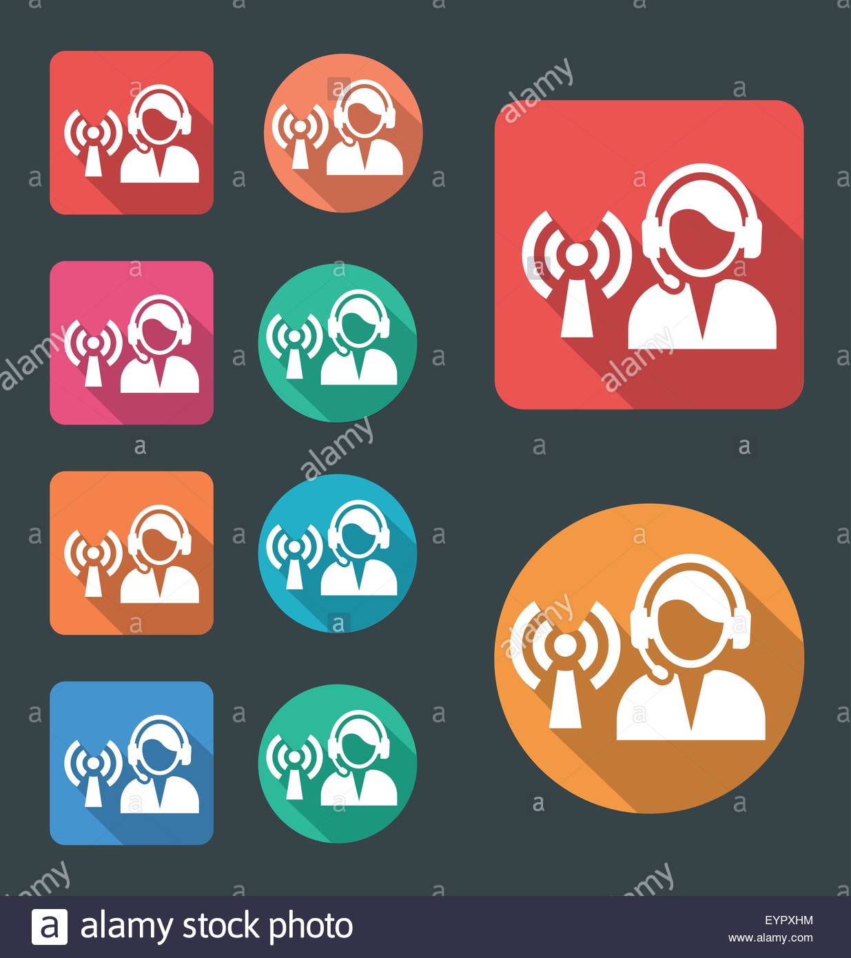 Dispatch Center Icon Vector Flat Stock Photos & Dispatch Center Icon ...