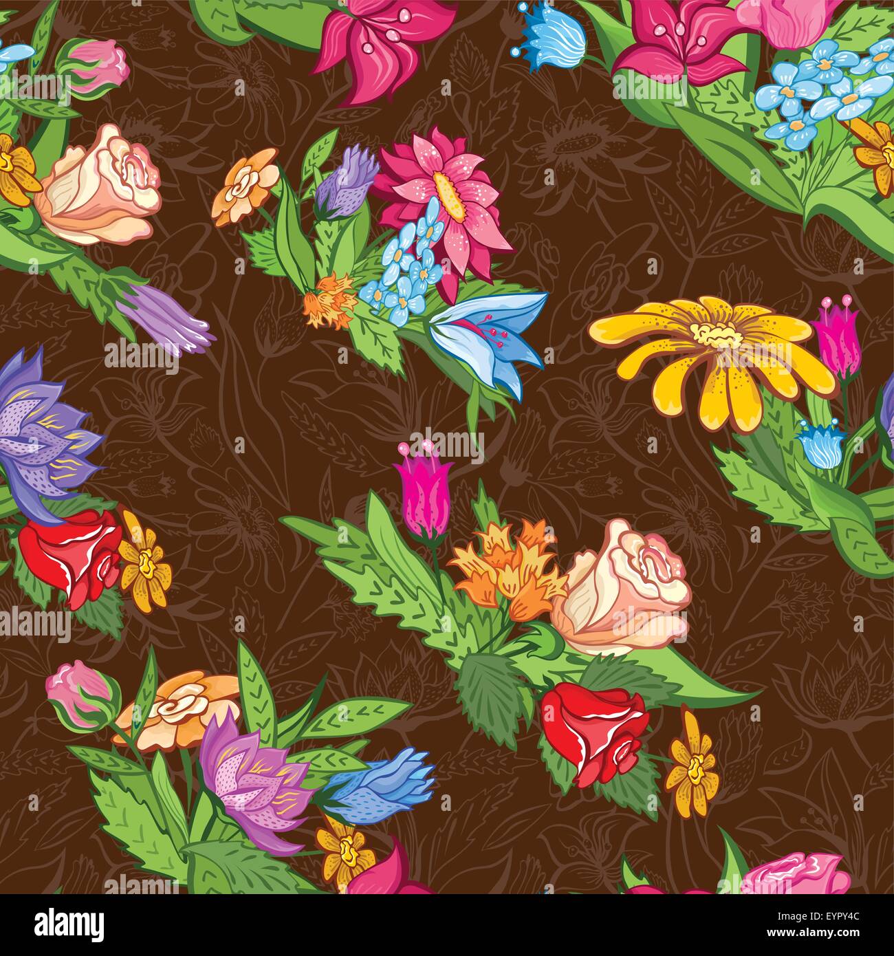 seamless background with spring flowers for design Stock Vector Image ...