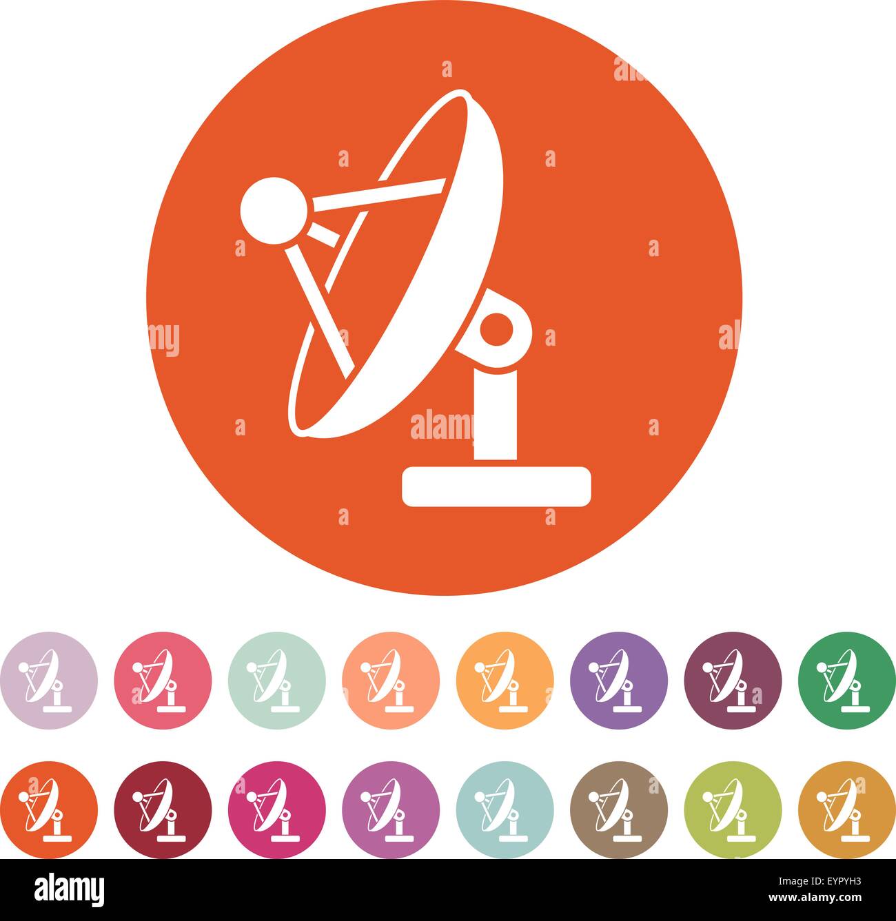 The satellite antenna icon. Communicate and broadcast ...