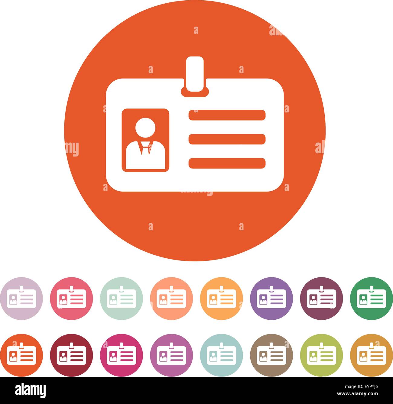 The accreditation icon. Admission and badge, identification, pass ...