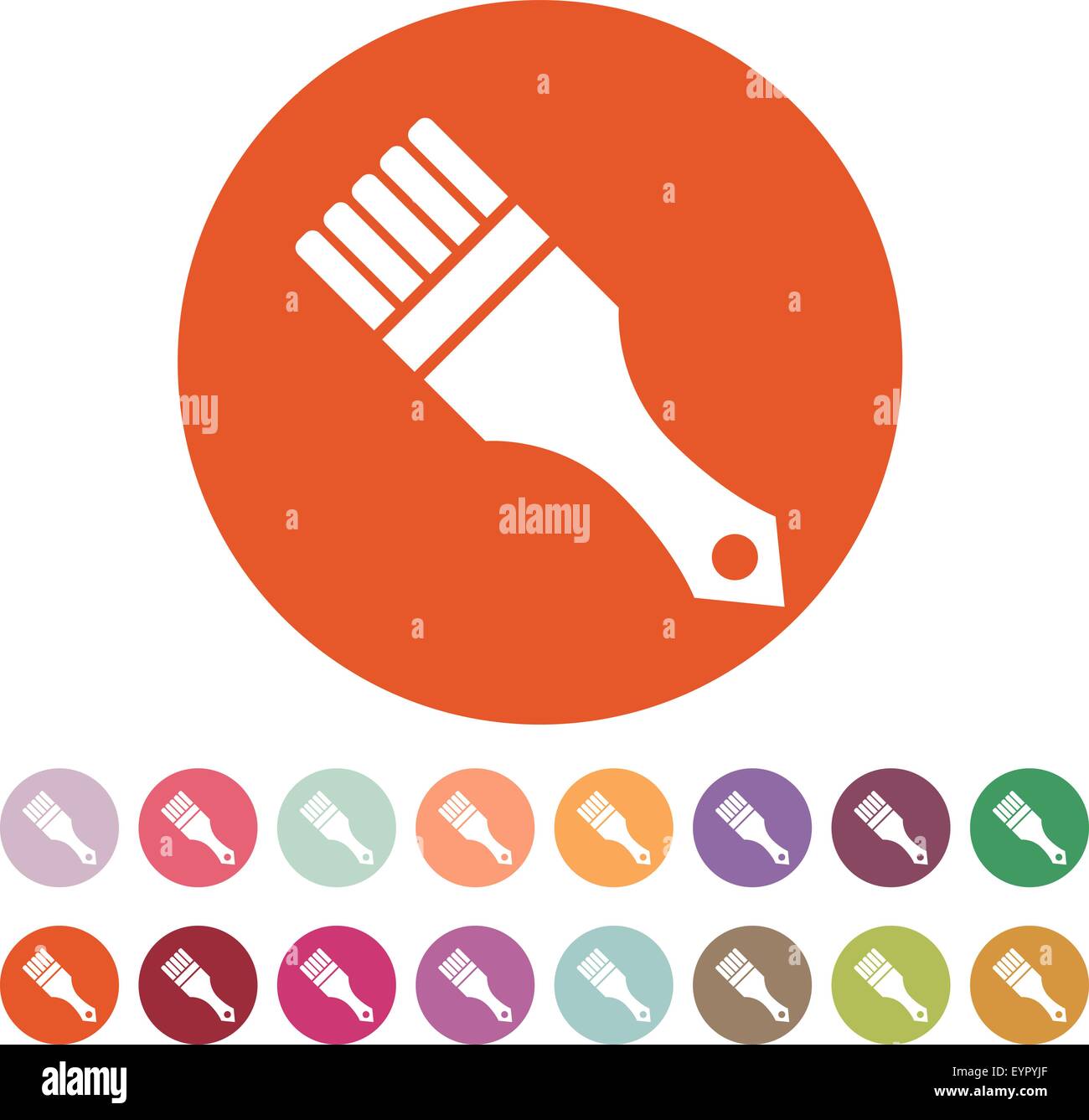 The paint brush icon. Painting and renovation, repair, coloring symbol ...